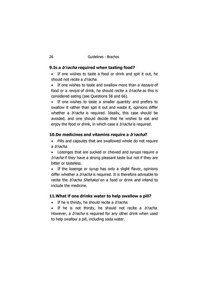 Guidelines Brachos Questions and Answers about the Laws of Brachos - N